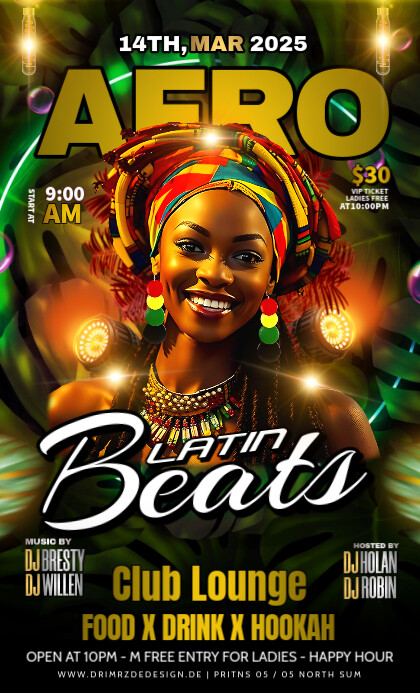 Copy of Black Maximalist Afro Beats Latin Us Legal | PosterMyWall