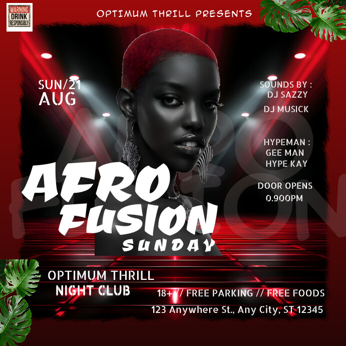 Black Maximalist Afro Fusion Sunday Instagram Templat | PosterMyWall