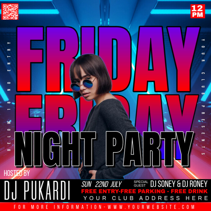 Black Maximalist After Night Party Instagram Post Template | PosterMyWall