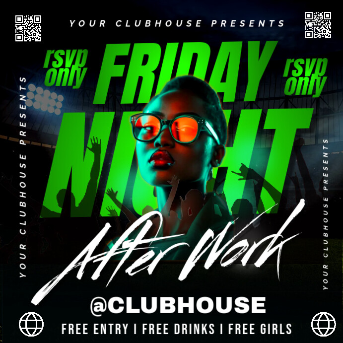 Black Maximalist After Work Instagram Post Template | PosterMyWall