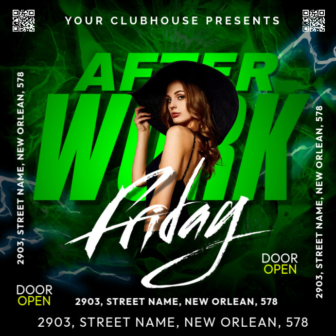 Black Maximalist After Work Instagram Post Template | PosterMyWall