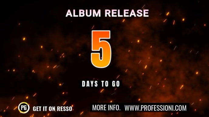 Plantilla de Black Maximalist Album Release Ad Digital Display (16:9 ...