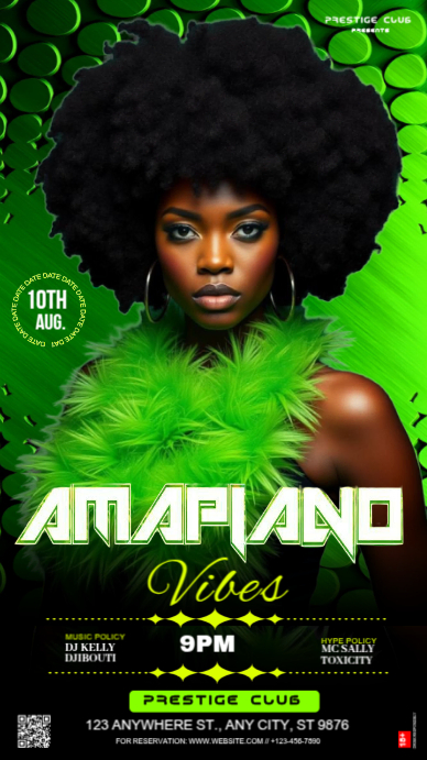 Black Maximalist Amapiano Vibez Instagram Story Template | PosterMyWall