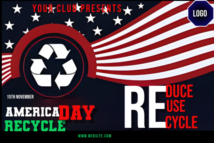 Copy of Black Maximalist America Recycle Day Poster | PosterMyWall