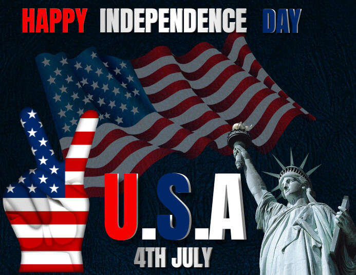 Black Maximalist American Independence Flyer Template | PosterMyWall