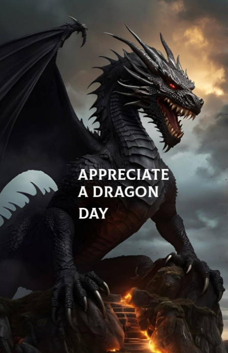 Black Maximalist Appreciate A Dragon Day Tabloid Template | PosterMyWall