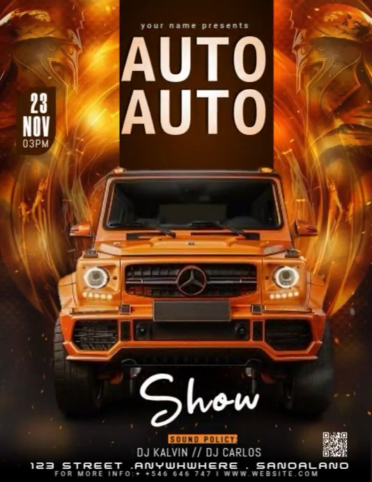Black Maximalist Auto Show Flyers Flyer (us Letter) Template | PosterMyWall