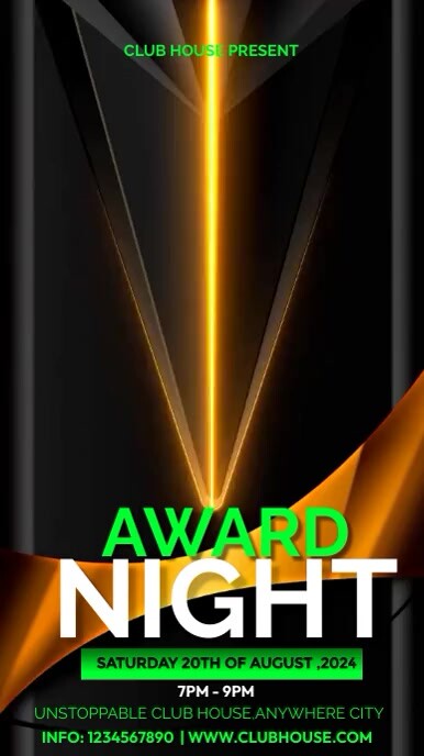 Plantilla de Black Maximalist Award Night Instagram Reel | PosterMyWall