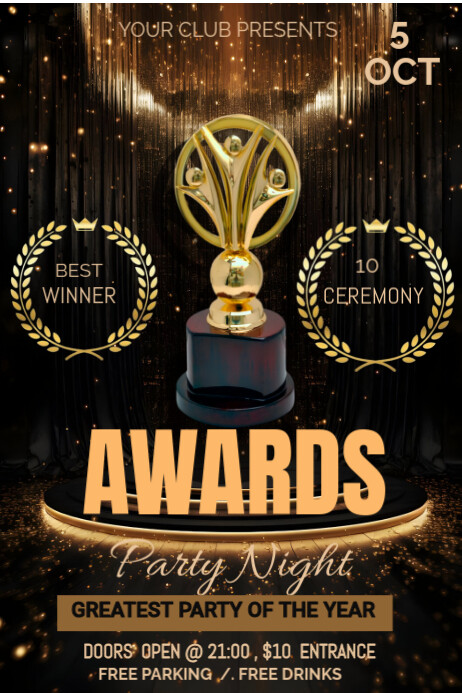 Copy of Black Maximalist Award Night Poster | PosterMyWall