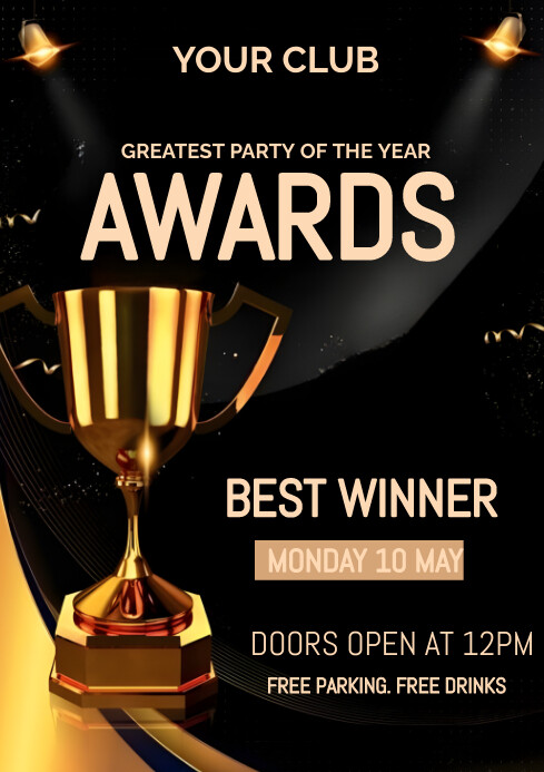 Black Maximalist Awards Template A4 | PosterMyWall