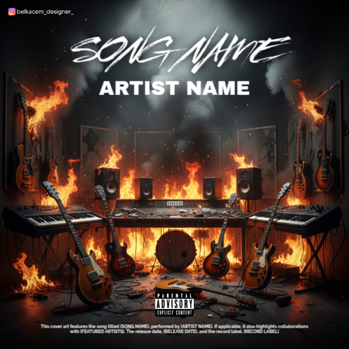 Copy of Black Maximalist Backstage Burnout Album Cover | PosterMyWall