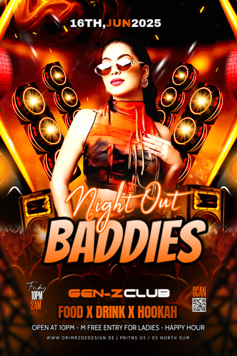 Copy of Black Maximalist Baddies Night Poster | PosterMyWall