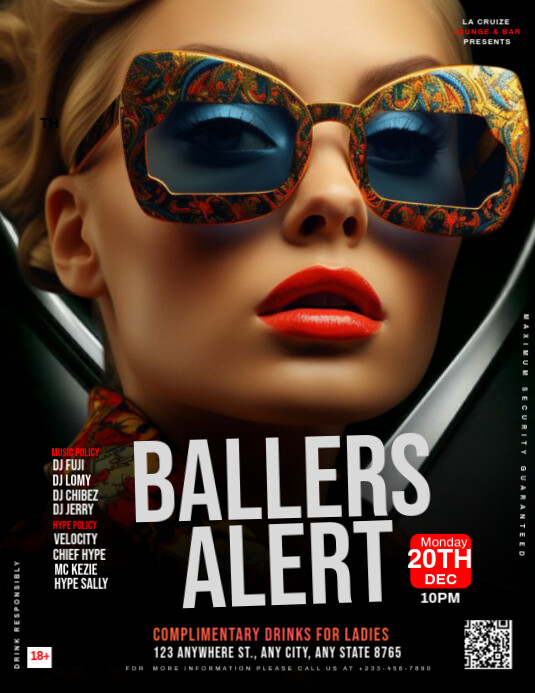 Plantilla de Black Maximalist Ballers Alert Flyer (us Letter ...