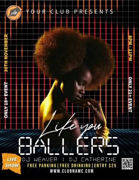 Copy of Black Maximalist Ballers Like You Flyer (us L | PosterMyWall