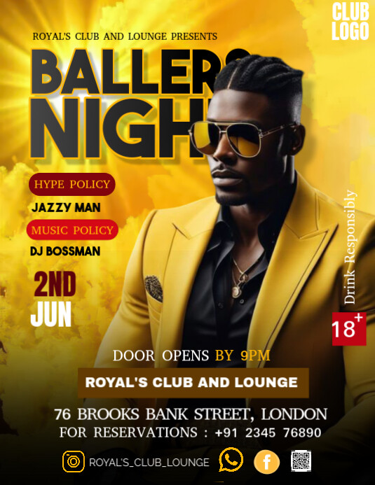 Copy of Black Maximalist Ballers Night Flyer (us Letter) | PosterMyWall