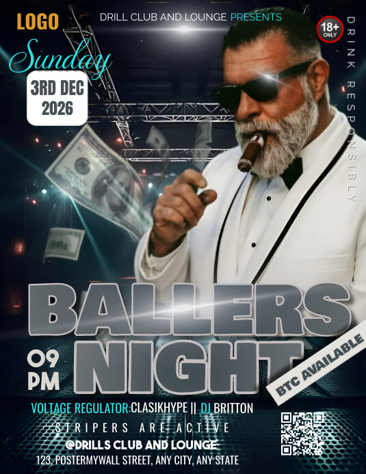Copy of Black Maximalist Ballers Night Flyer (us Lett | PosterMyWall