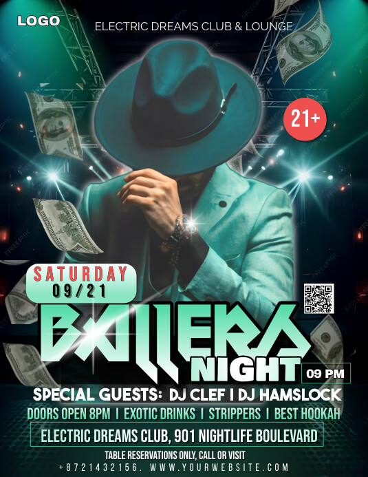 Copy of Black Maximalist Ballers Night Patty Flyer ( | PosterMyWall