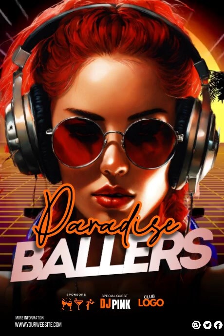 Copy of Black Maximalist Ballers Party Poster | PosterMyWall