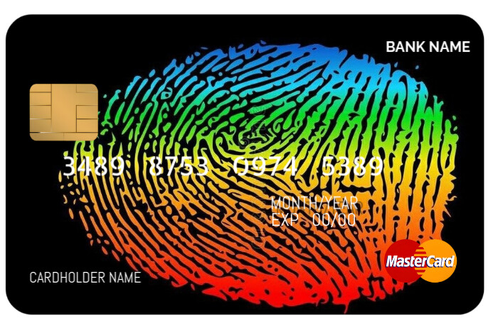 Plantilla de Black Maximalist Bank Credit Debit Atm Card Poster ...