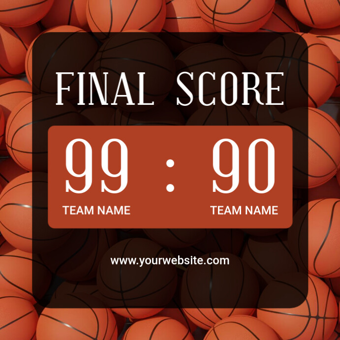 Copy of Black Maximalist Basketball Final Score Instagram Post | PosterMyWall