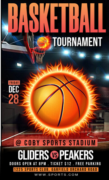 Copy of Black Maximalist Basketball Tournament Us Legal | PosterMyWall