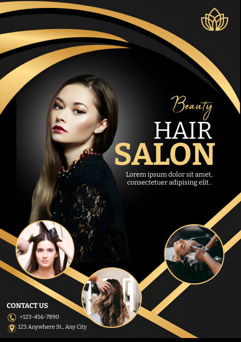 Copy of Black Maximalist Beauty Hair Salon Poster A4 | PosterMyWall