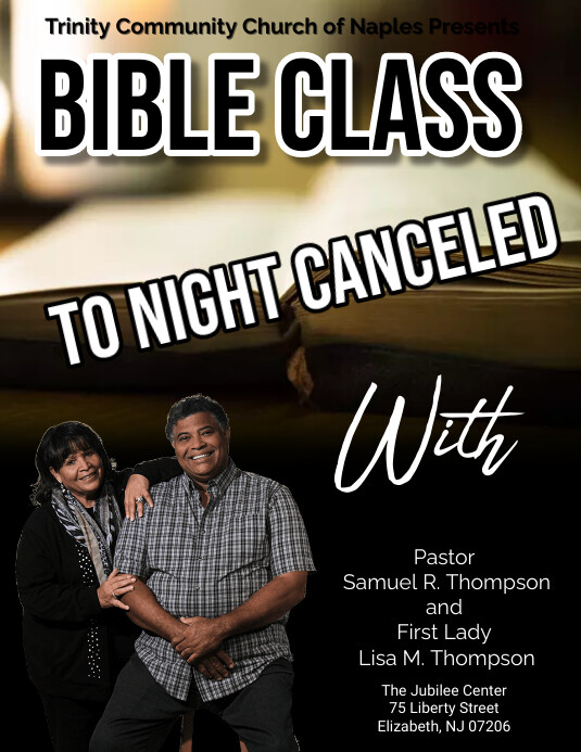 Plantilla de Black Maximalist Bible Class Canceled Flyers | PosterMyWall