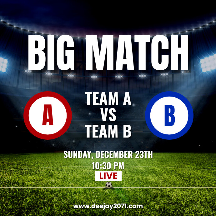 Copy of Black Maximalist Big Match Instagram Post | PosterMyWall