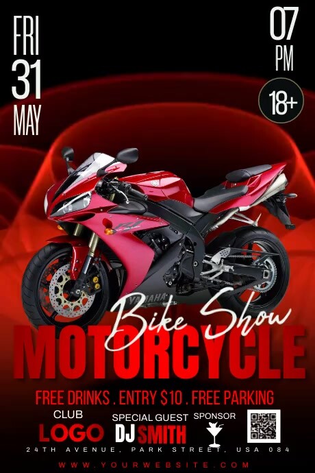 Copy of Black Maximalist Bike Show Poster | PosterMyWall