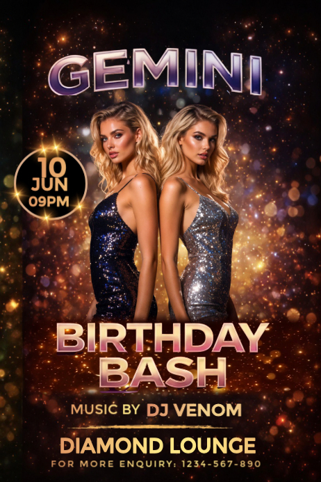 Copy of Black Maximalist Birthday Bash Poster | PosterMyWall