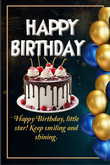 Black Maximalist Birthday Card Poster Template | PosterMyWall