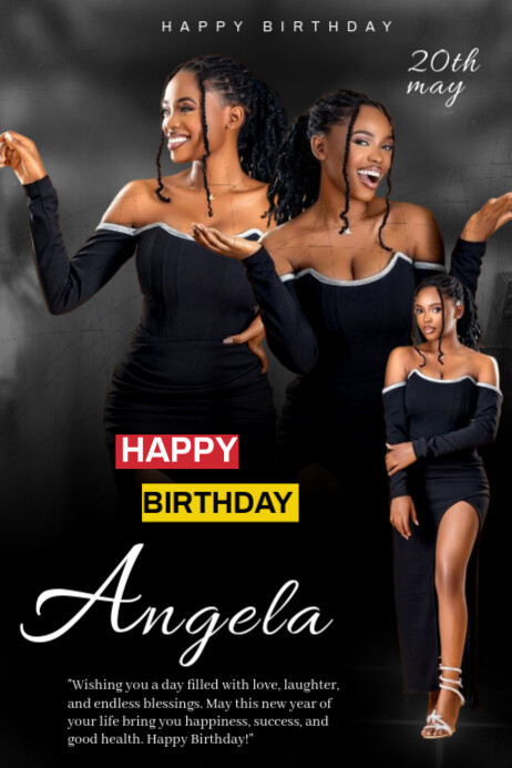 Copy of Black Maximalist Birthday Design Poster | PosterMyWall