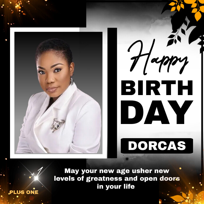 Plantilla de Black Maximalist Birthday Design Square (1:1 | PosterMyWall