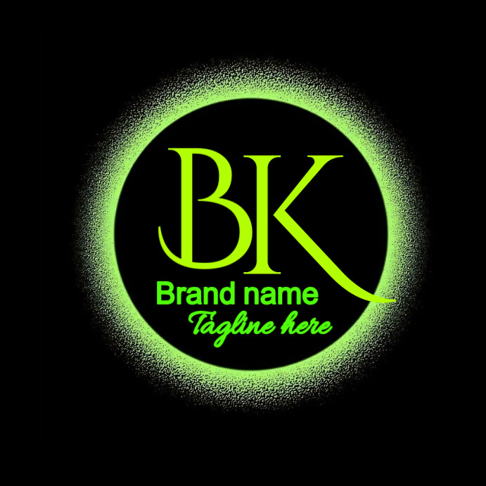 Black Maximalist Bk Logo Design Instagram Post Template | PosterMyWall