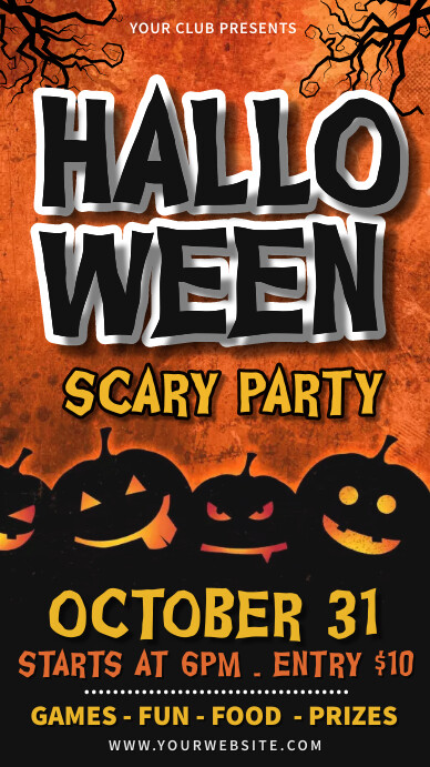 Copy of Black Maximalist Black, Orange And Yellow Hal | PosterMyWall