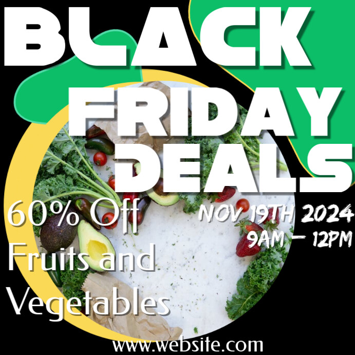Plantilla de Black Maximalist Black Friday Deals 60% Off Template ...