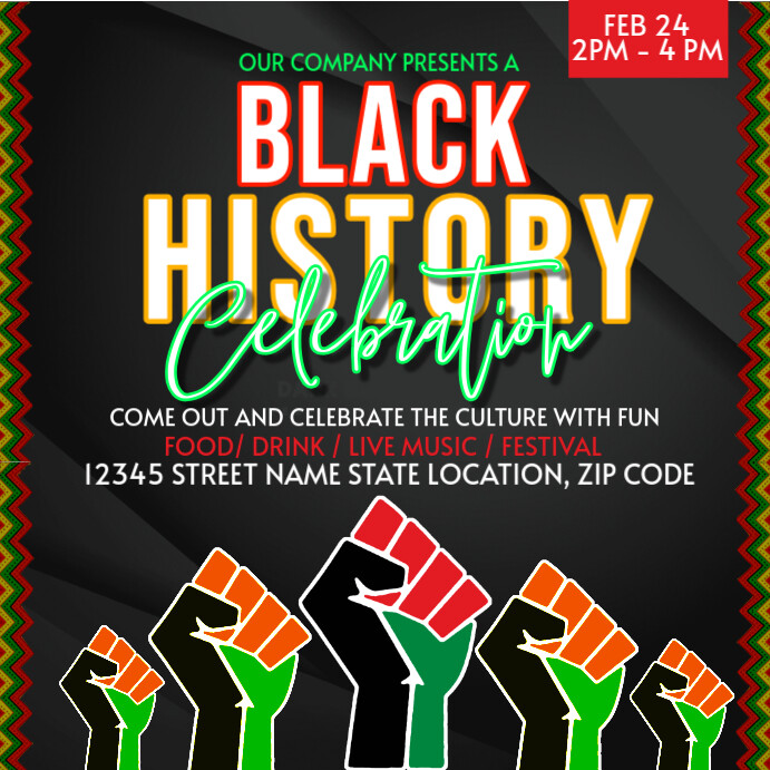 Black Maximalist Black History Instagram Post Template | PosterMyWall