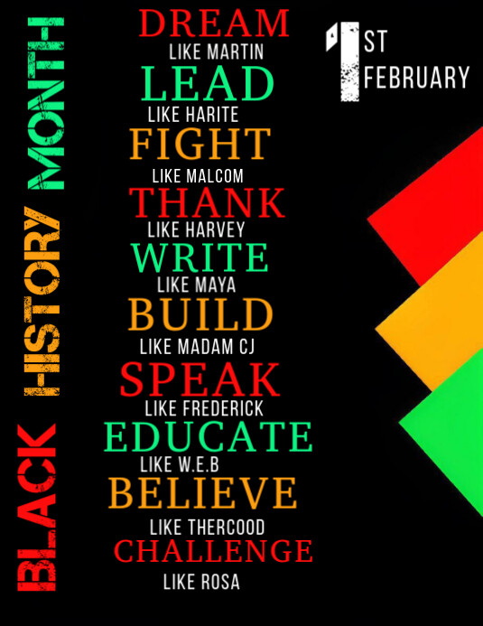 Black Maximalist Black History Month Flyer (us Letter) Template ...