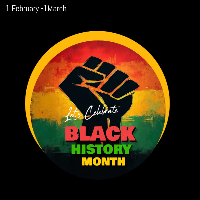 Black Maximalist Black History Month Instagram Post Template | PosterMyWall