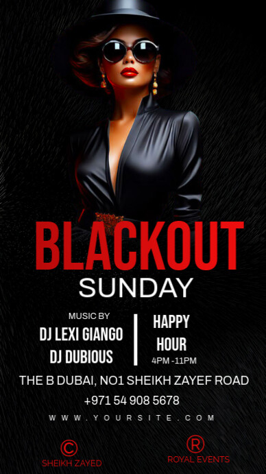 Copy of Black Maximalist Blackout Sunday Flyer Instagram Story ...