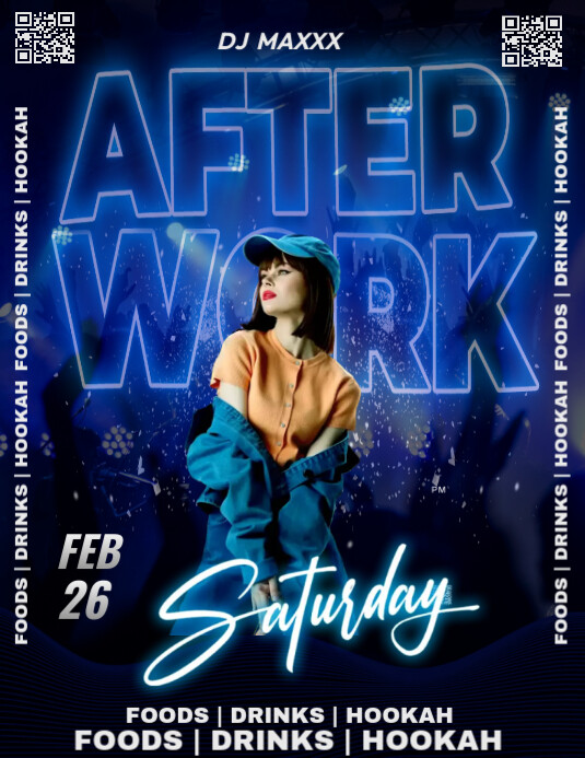 Black Maximalist Blue Flyer (us Letter) Template | PosterMyWall