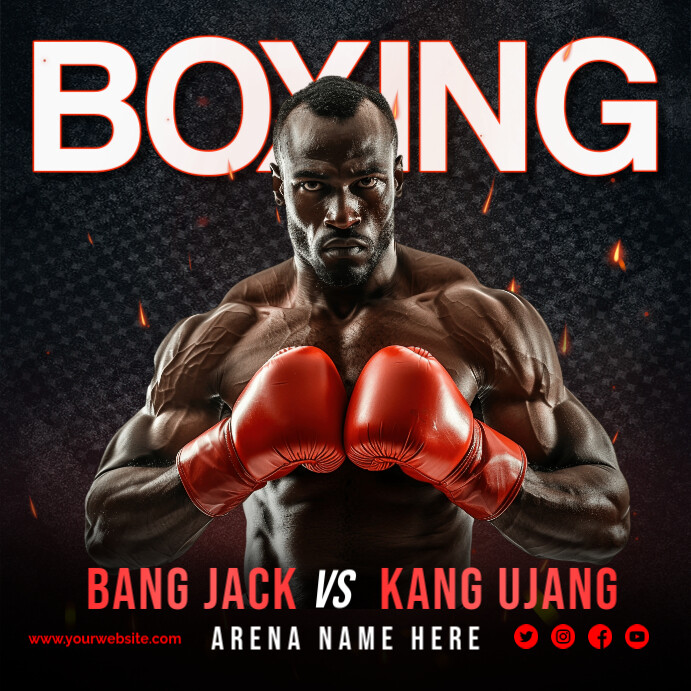Plantilla de Black Maximalist Boxing Instagram Post | PosterMyWall