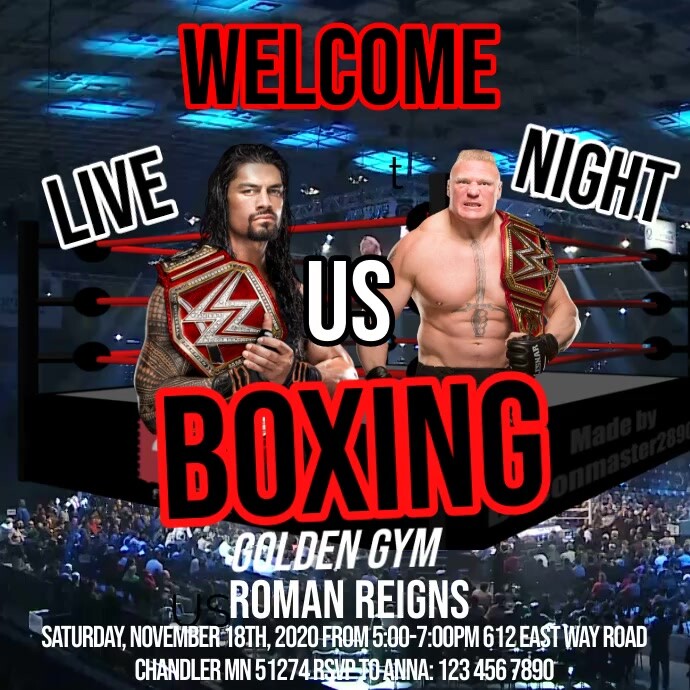 Plantilla de Black Maximalist Boxing Instagram Post | PosterMyWall