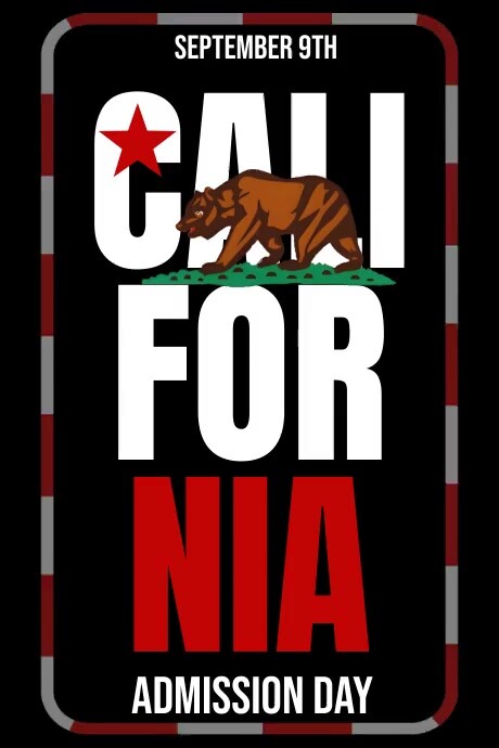 Black Maximalist California Day Poster Template | PosterMyWall