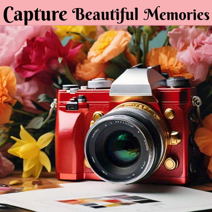 Black Maximalist Camera Ad Flyer Instagram P Template | PosterMyWall