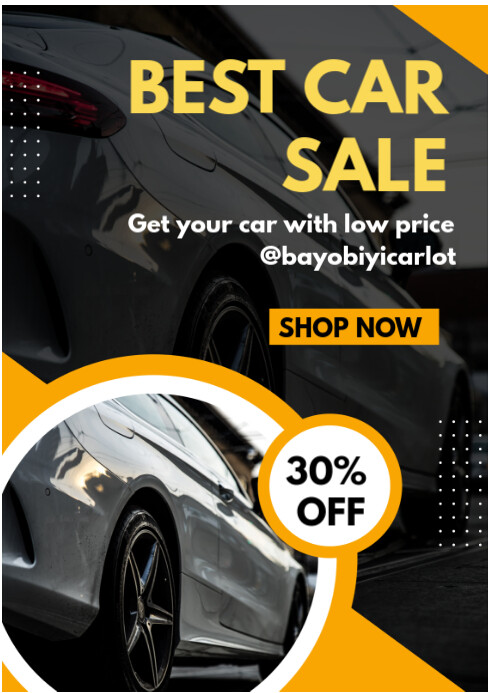 Black Maximalist Car Sale Promo Poster A2 Template | PosterMyWall