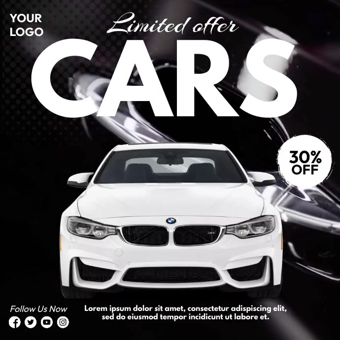 Copy of Black Maximalist Cars Promo Instagram Post | PosterMyWall