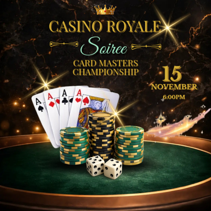 Plantilla de Black Maximalist Casino Royale Instagram Post | PosterMyWall