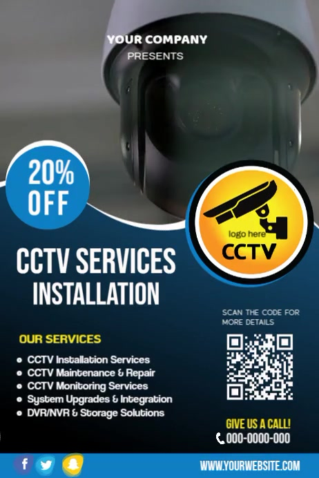 Black Maximalist Cctv Installation Poster Template | PosterMyWall