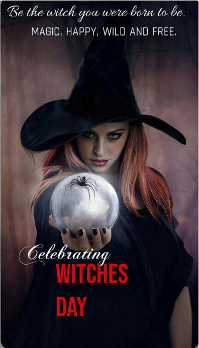 Copy of Black Maximalist Celebrating Witches Day Business Card ...